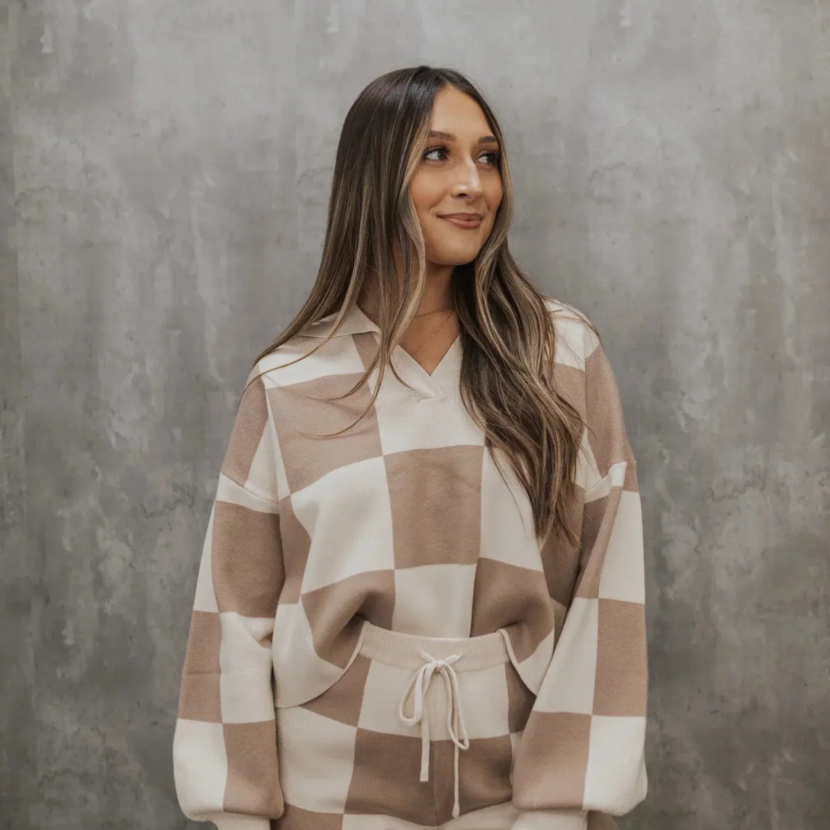 Checkered Sweater Shorts – Styled by Ashley Brooke